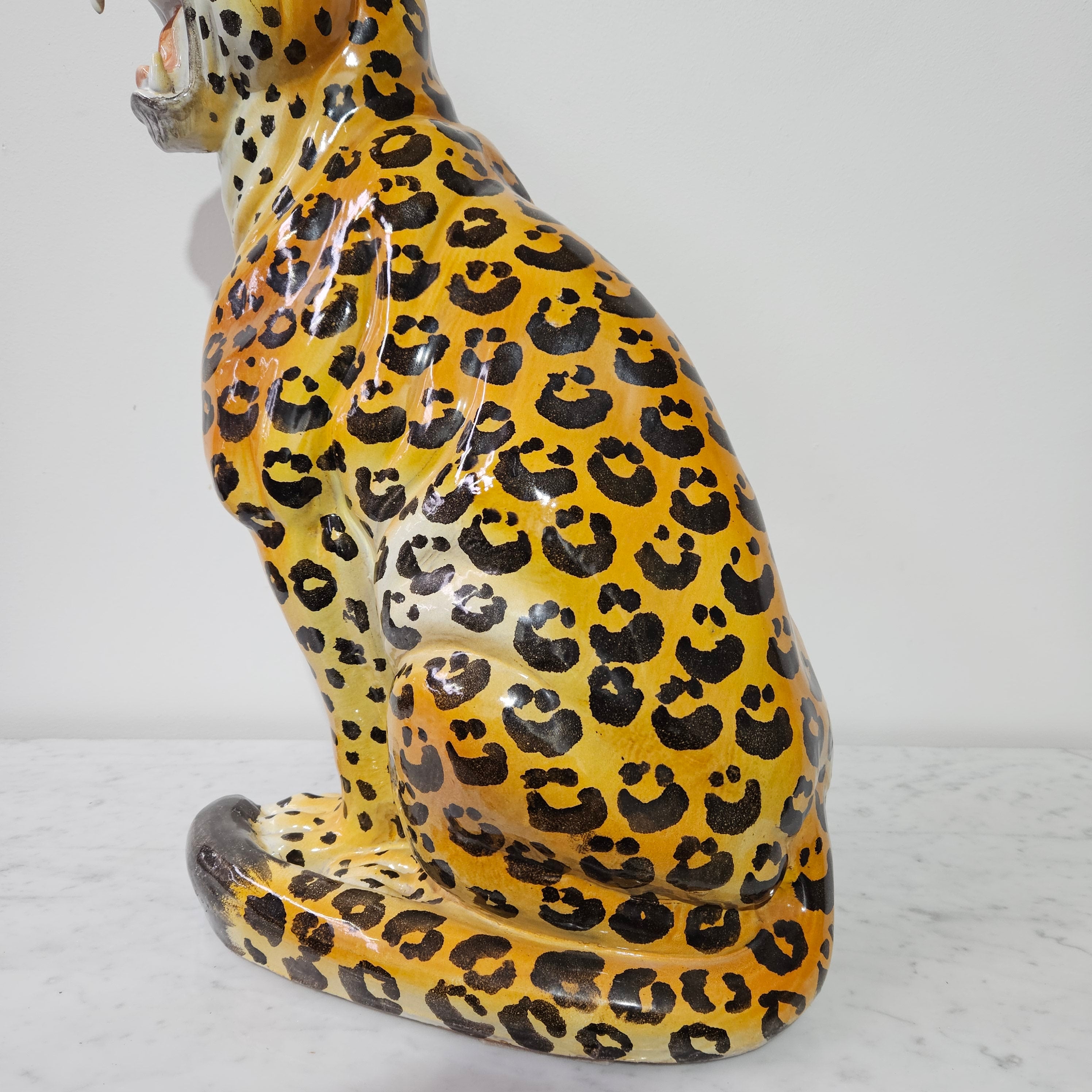 Stunning Vintage Italian Terra Cotta Roaring Leopard – Moonee Ponds ...