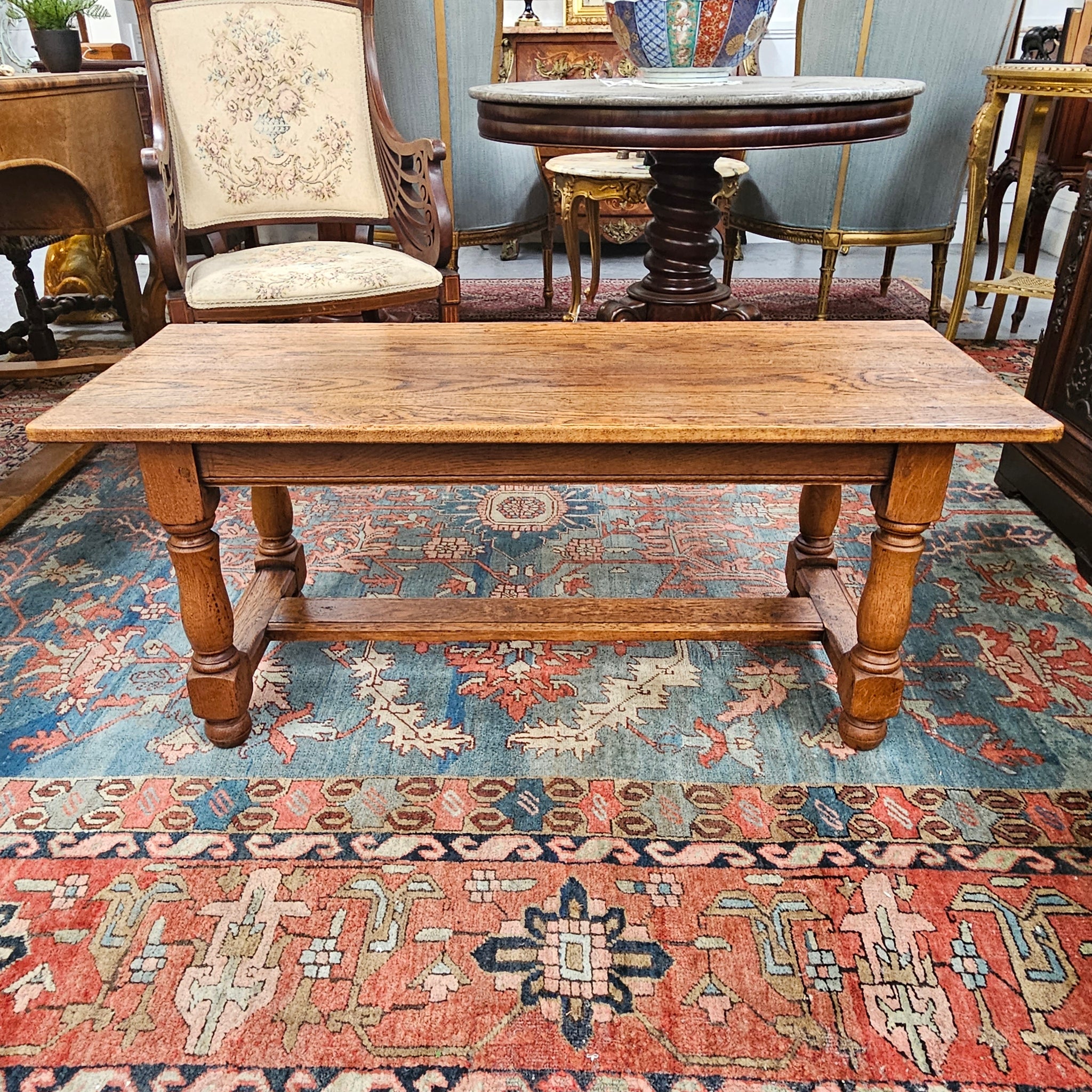 French Oak Coffee Table Of Small Proportions – Moonee Ponds Antiques