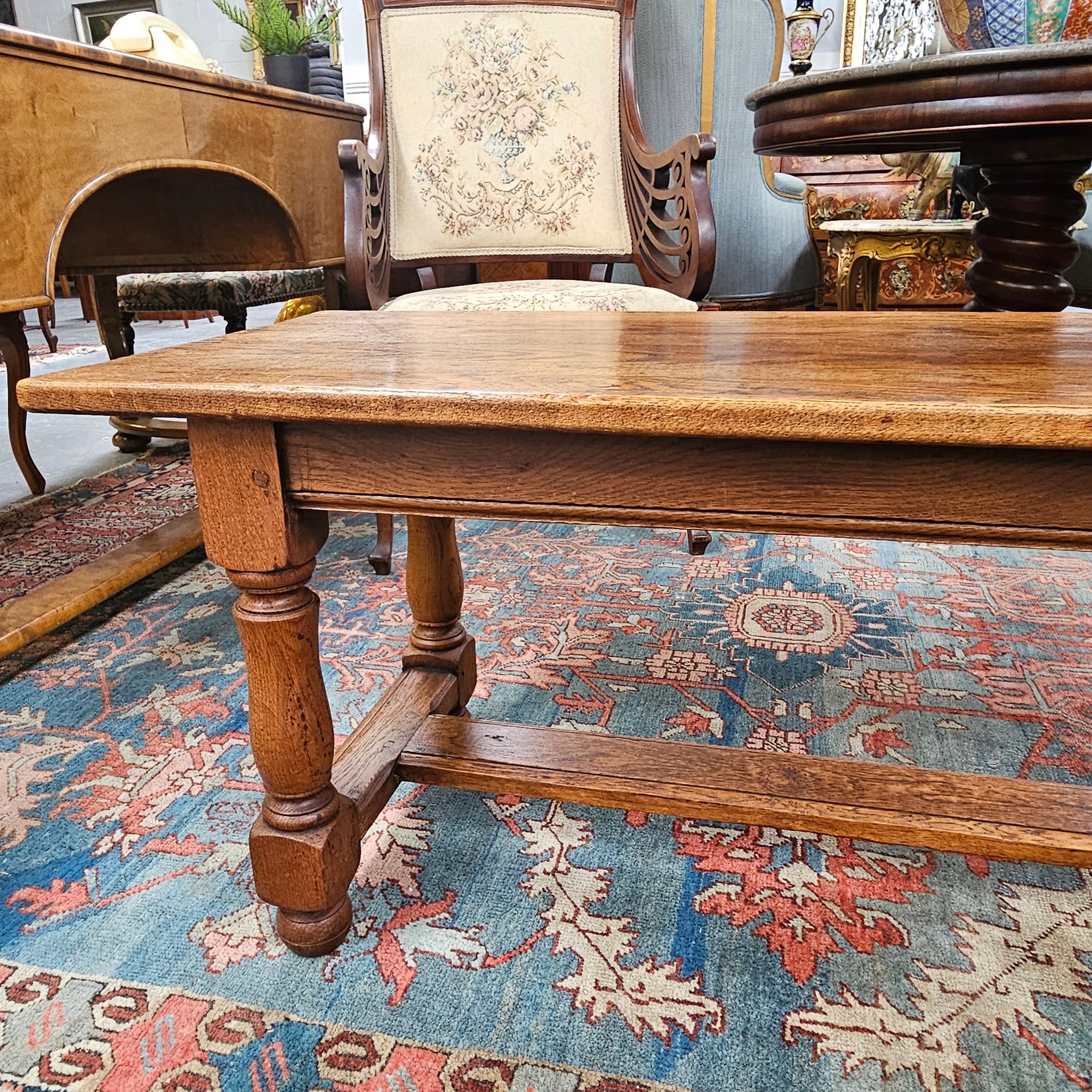 French Oak Coffee Table Of Small Proportions – Moonee Ponds Antiques