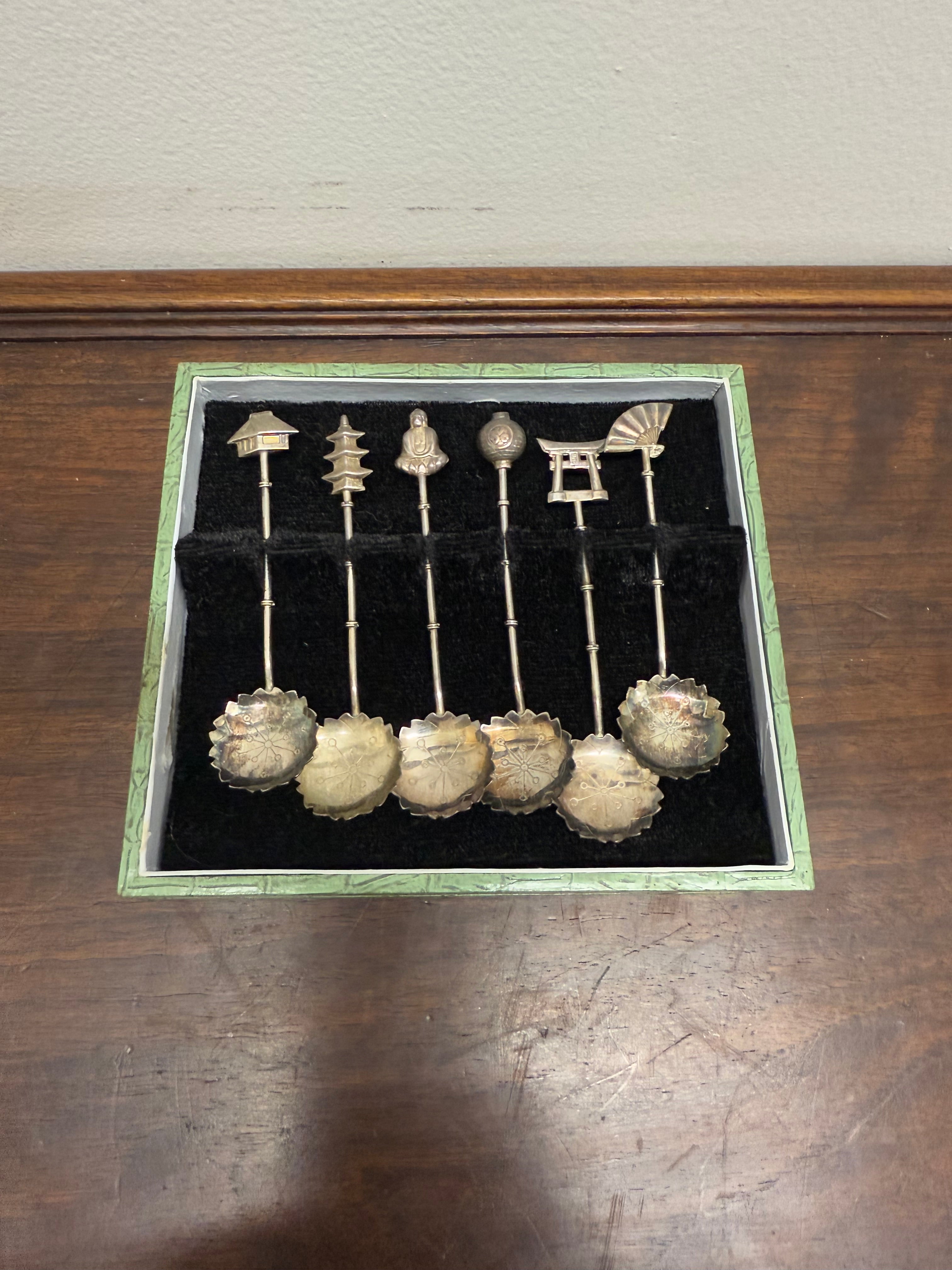 Vintage Set of 6 Japanese Silver Novelty Spoons – Moonee Ponds Antiques