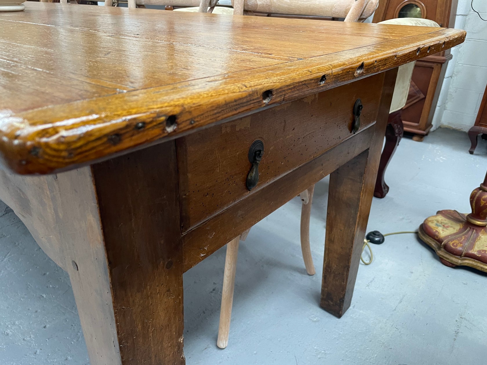 Impressive Early Victorian Pine Dining Table – Moonee Ponds Antiques
