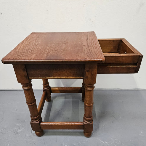 French Oak Farmhouse Style Side Table – Moonee Ponds Antiques