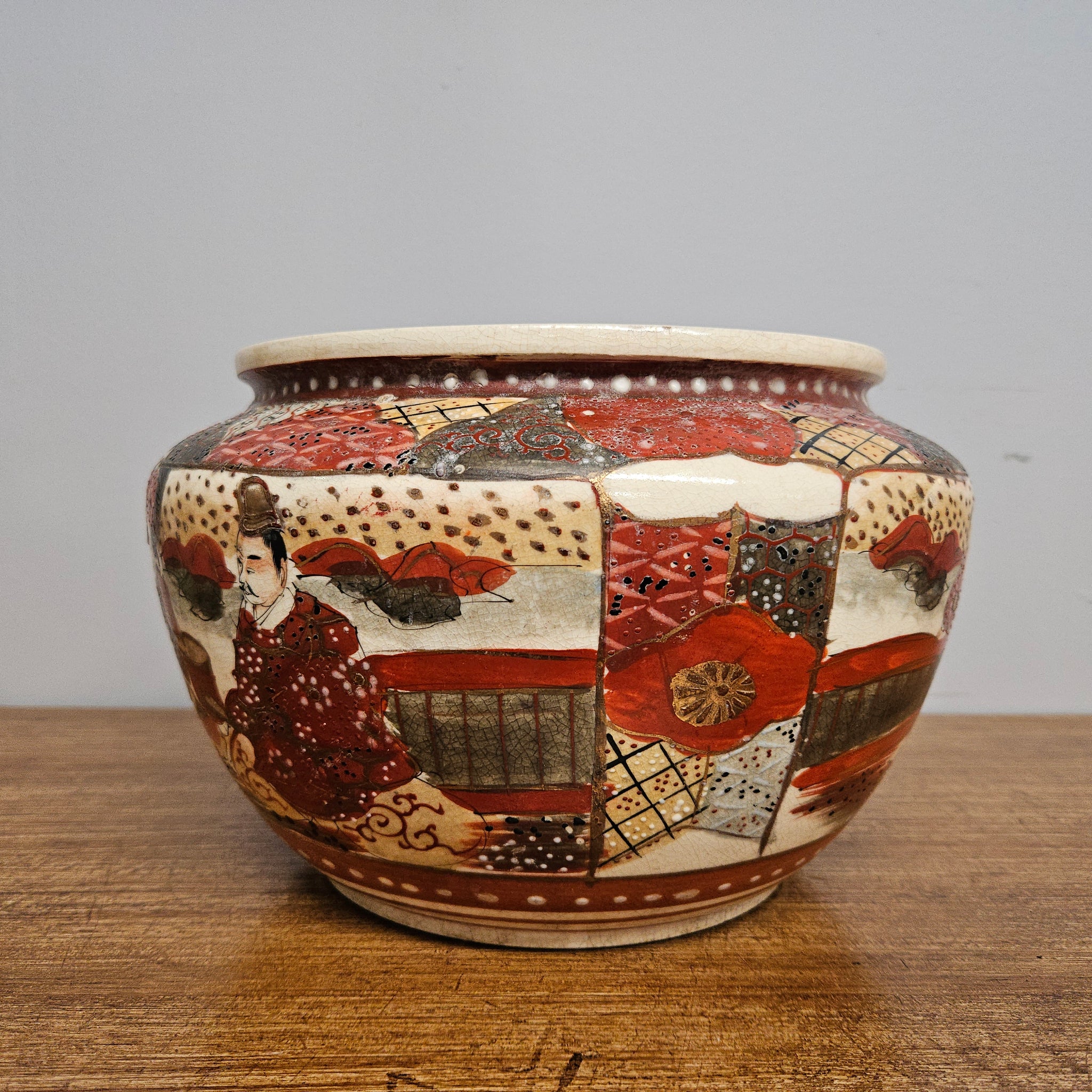Antique Satsuma Hand Painted Jardiniere Pot – Moonee Ponds Antiques